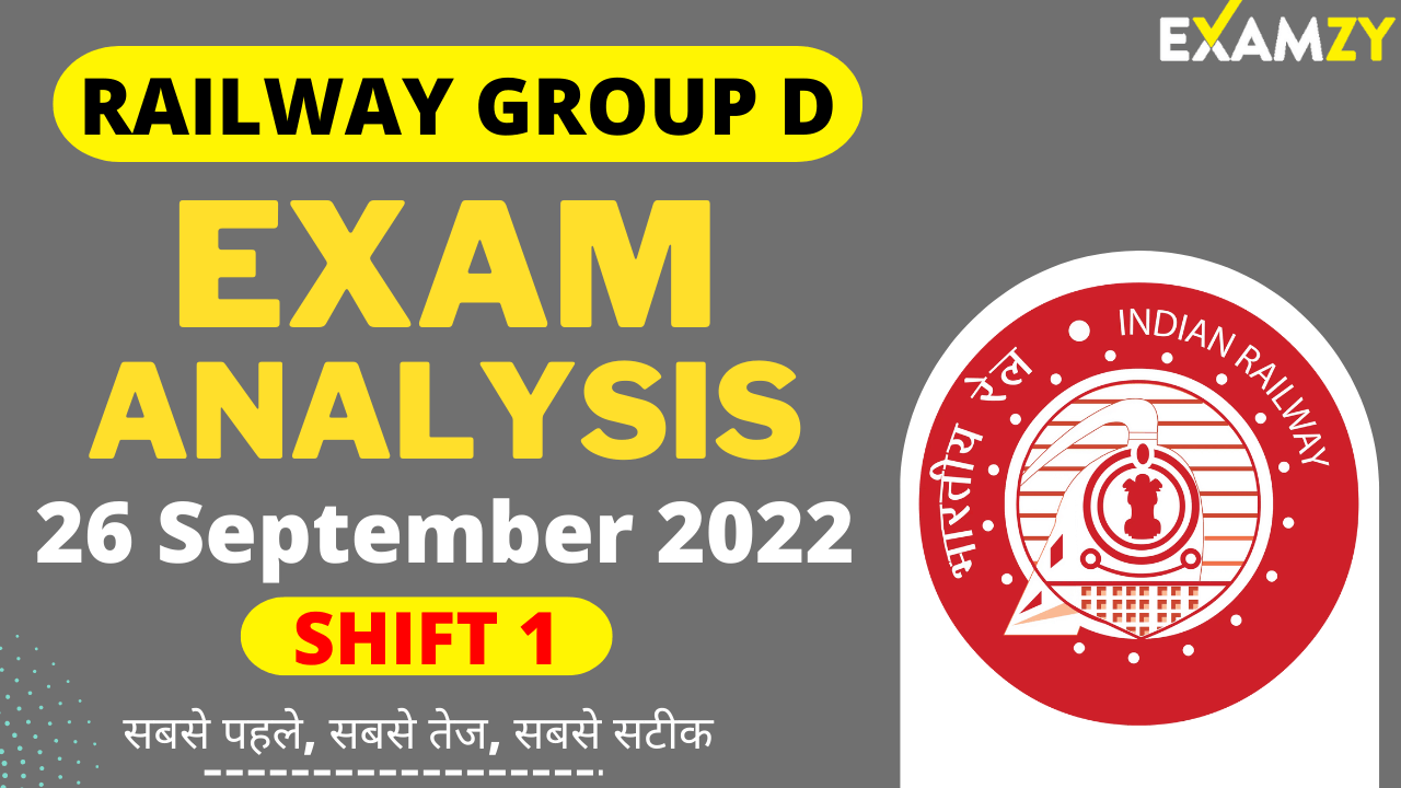 RRB Group D Exam Analysis 26 September 2022 Shift 1 | EXAMZY