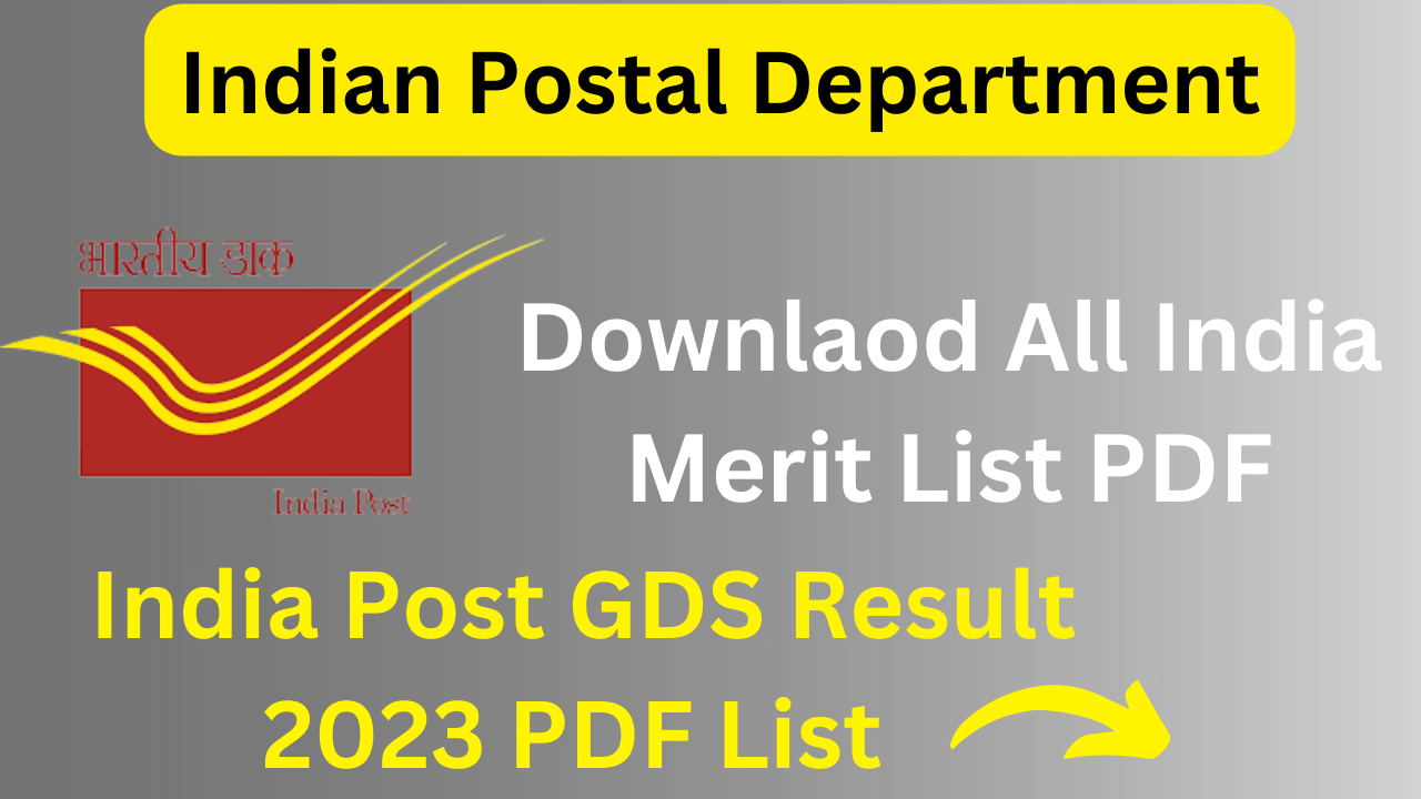 India Post GDS Result 2023 OUT, 6th Merit List PDF Download for All ...