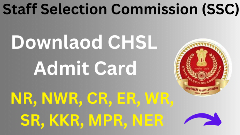 SSC CHSL Admit Card 2023 and Application Status Released for Tier-1 ...