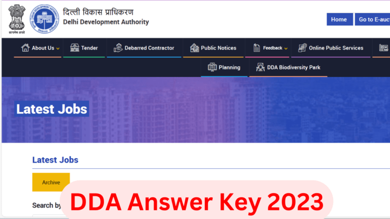 DDA Answer Key 2023 Released for Various Posts CBT Exam Held from 19-28 ...