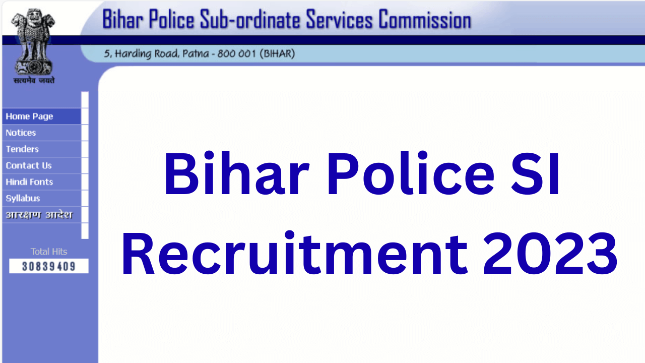 Bihar Police SI Recruitment 2023 Apply Now | EXAMZY