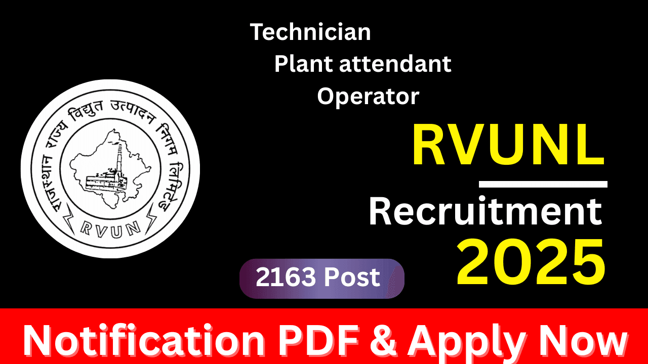 RVUNL Technician Recruitment 2025 [2163 Post] Notification and Online ...