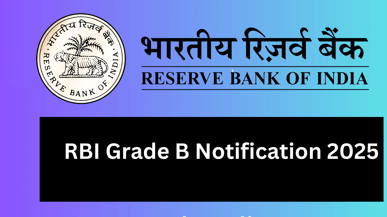 RBI Grade B Notification 2025: